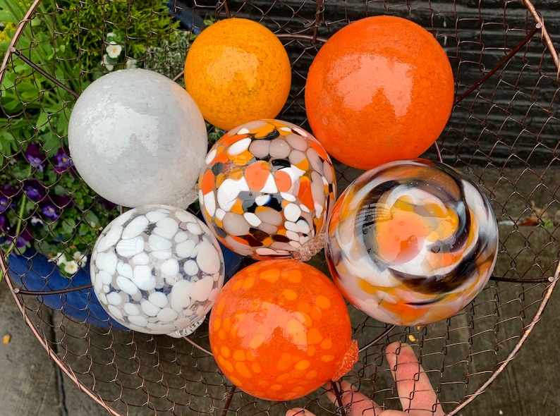 Koi Pond Floats Set of 7 Decorative Hand Blown Glass Balls - Etsy