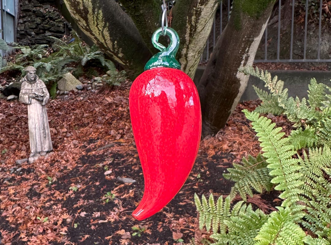 Secret Sale - Red Blown Glass Chili Pepper Ornament: 4" Sun Catcher ...