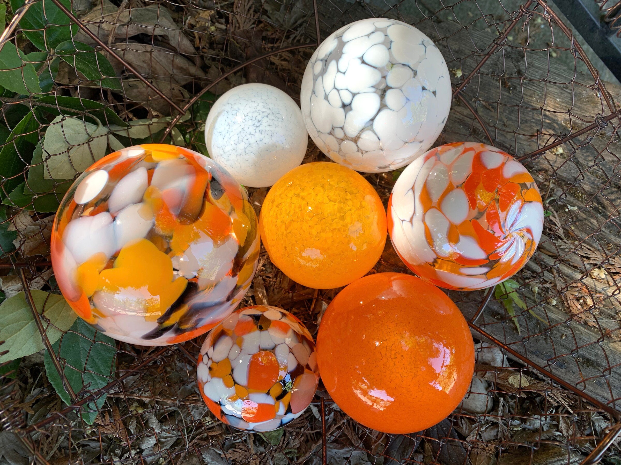 Koi Pond Floats Set of 7 Decorative Hand Blown Glass Balls | Etsy