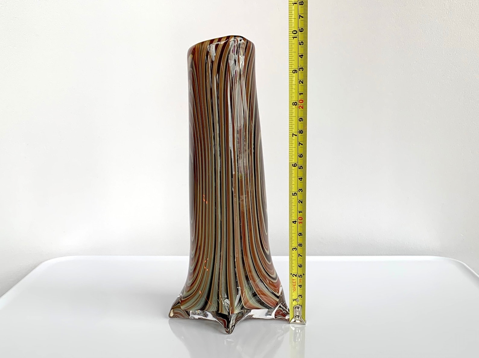 Tree Trunk Vase 10 Wood Grain Pattern Hand Blown Glass | Etsy