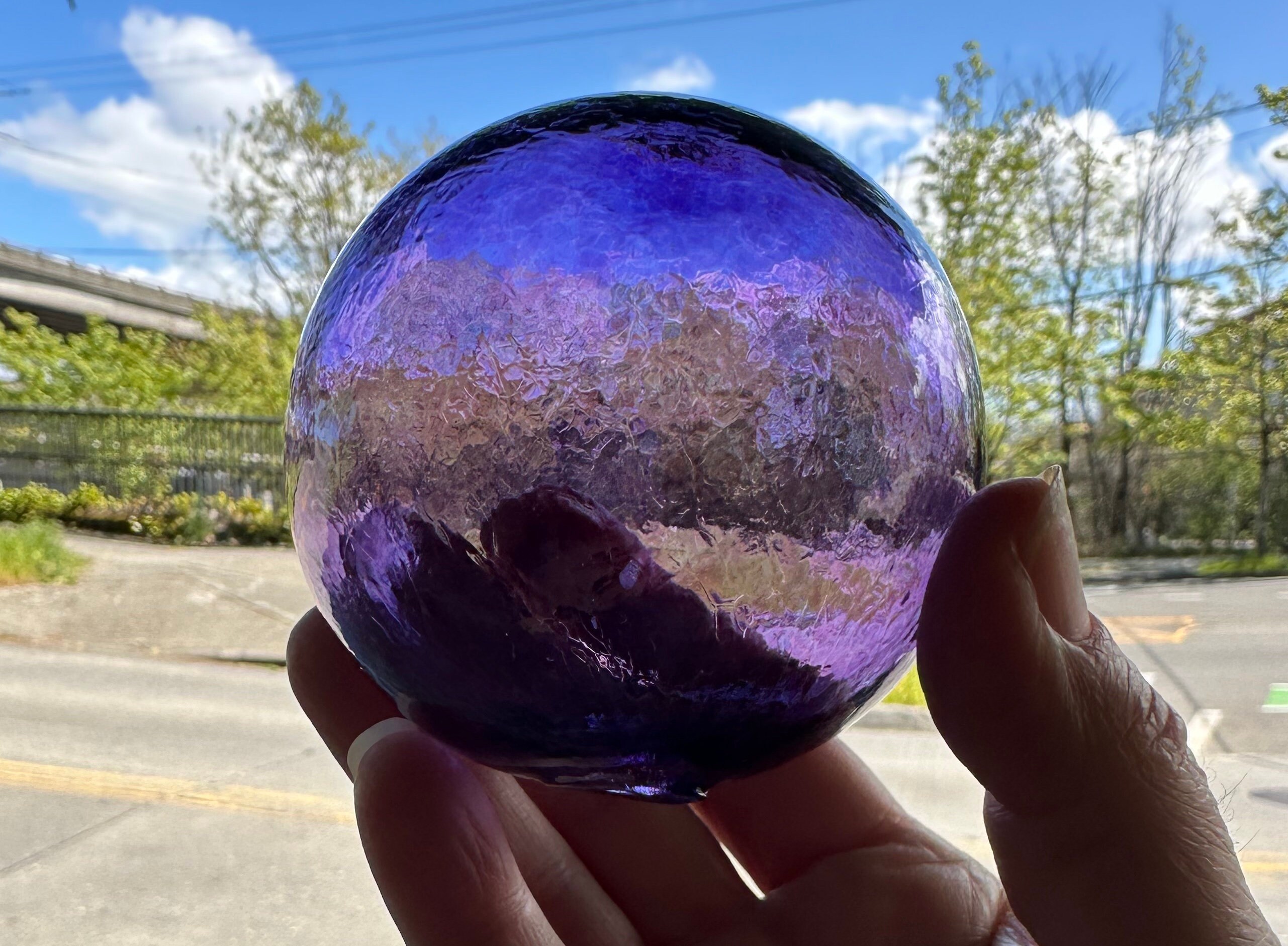 Turquoise & Purple Glass Floats: Set of 5 Hand Blown Decor Balls, 2.75 ...