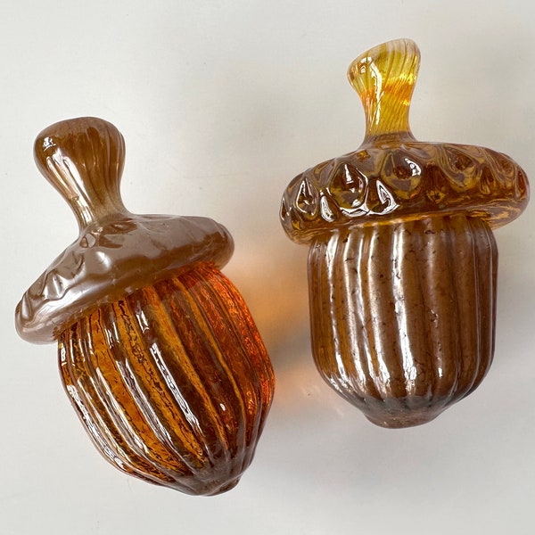 Glass Acorns - Etsy