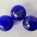 Cobalt Blue Glass Floats, Set of 3 milky Way Garden Balls, Coastal ...