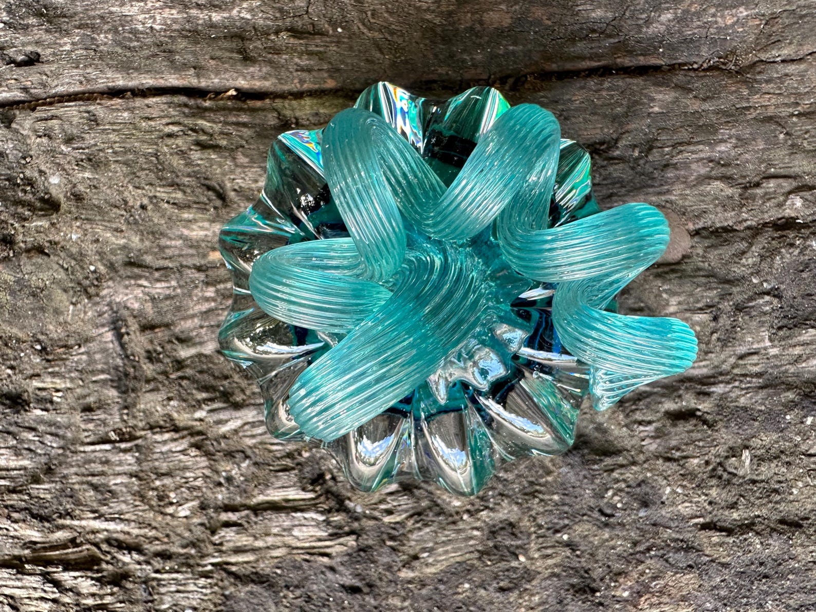 Transparent Turquoise Blue Spot Glass Pumpkin, Solid 3 Paperweight ...