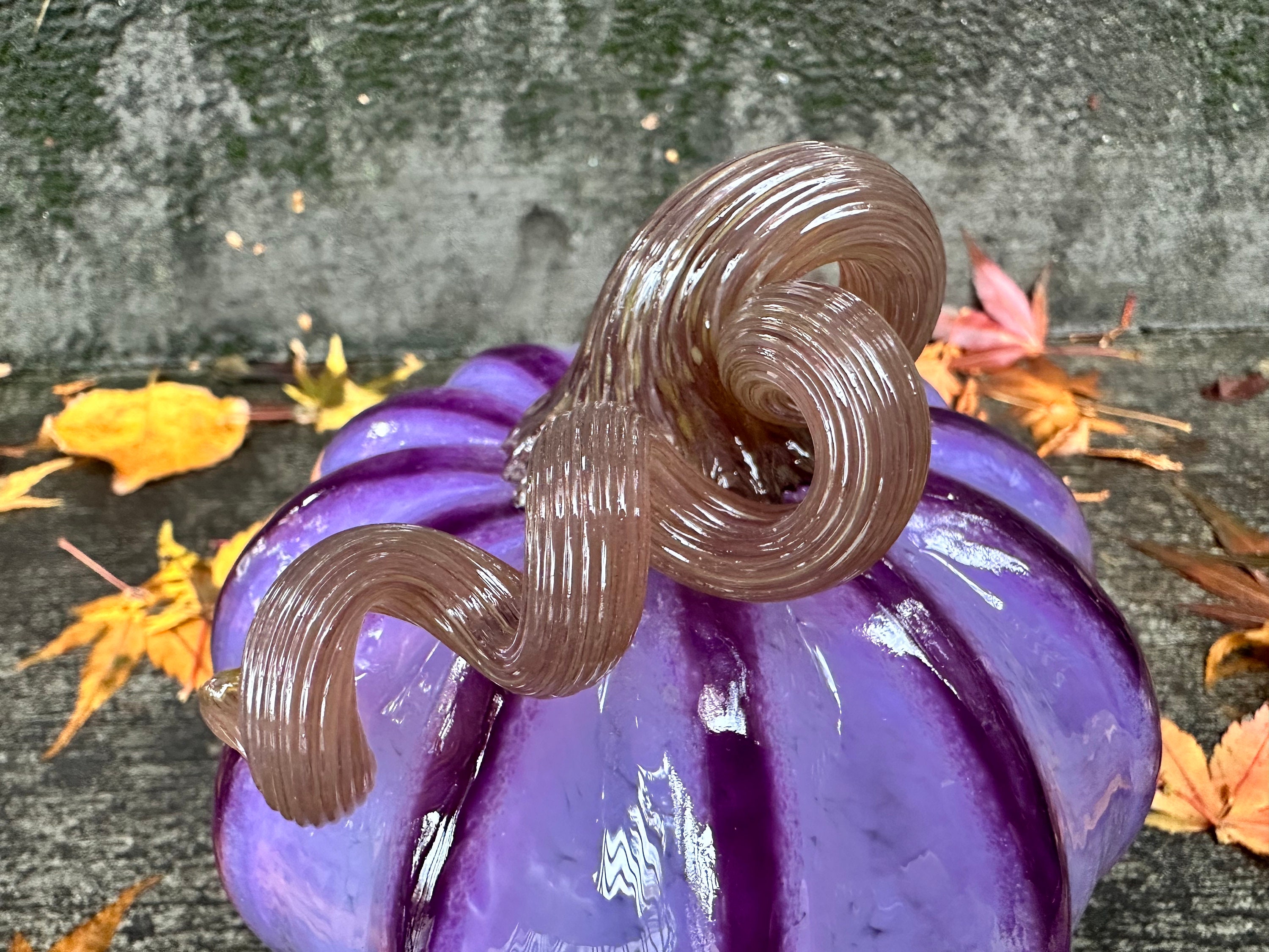 Lavender Purple Glass Pumpkin 4.5 Mauve Squash - Etsy.de