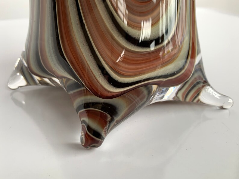 Tree Trunk Vase 10 Wood Grain Pattern Hand Blown Glass | Etsy