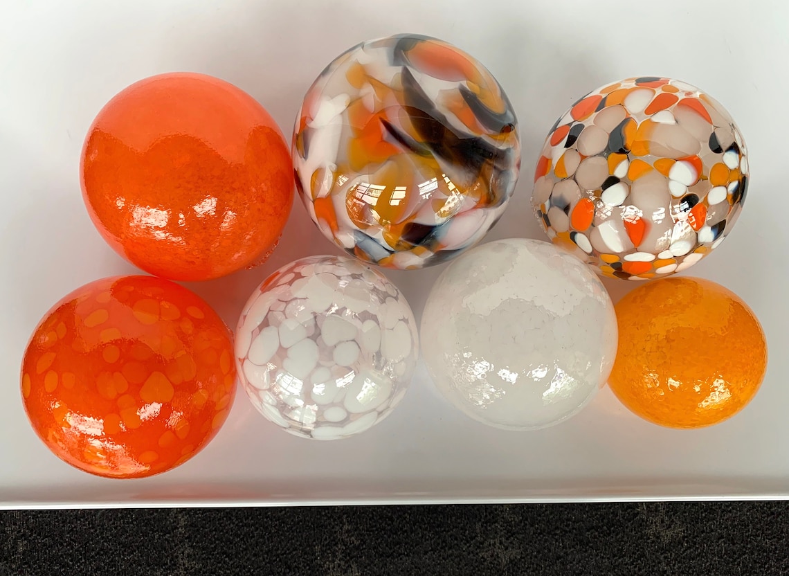 Koi Pond Floats Set of 7 Decorative Hand Blown Glass Balls - Etsy