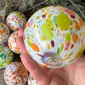 Floating Glass Garden Balls, Multi Color Spot Set of 10 Decorative 3 ...
