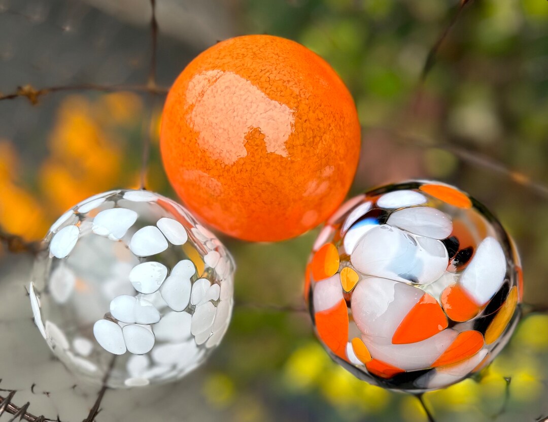 Little Goldfish, Set of 3 Hand Blown Glass Balls, 3 Interior Design ...