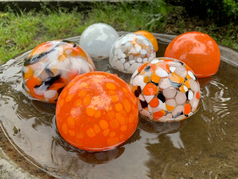 Koi Pond Floats Set of 7 Decorative Hand Blown Glass Balls - Etsy