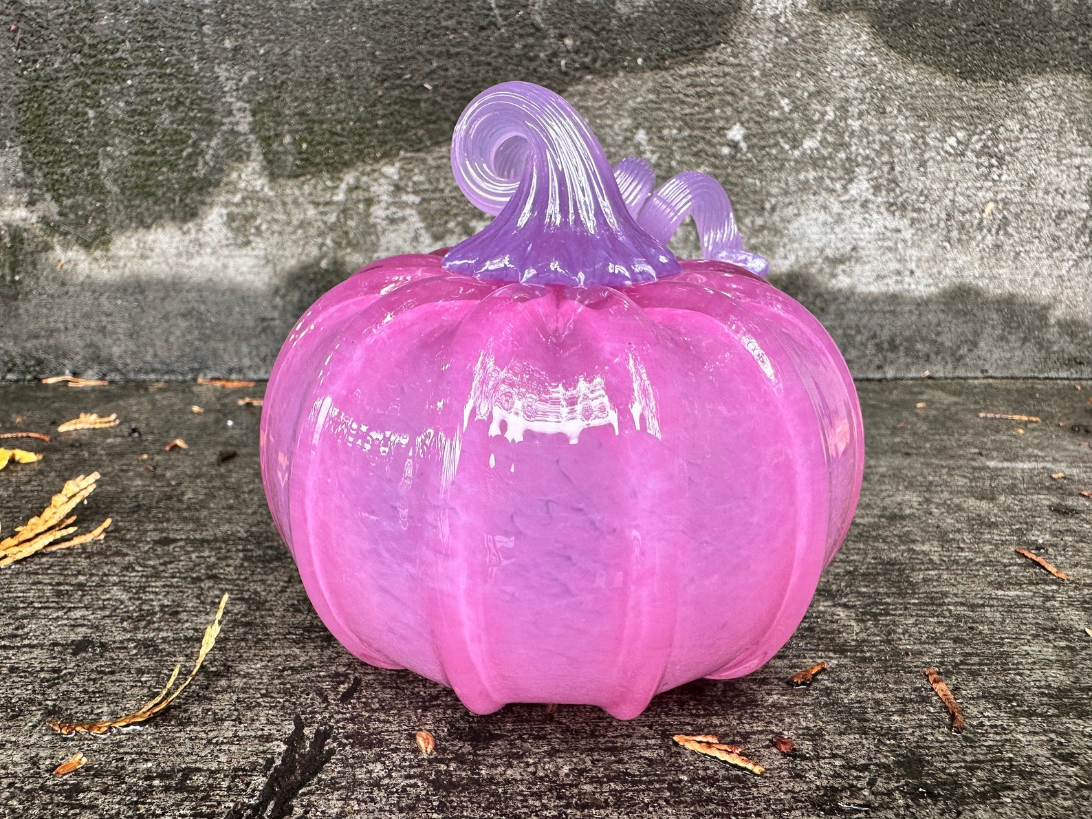 Pink Glass Pumpkin 4 Hand Blown Squash Lavender Purple - Etsy