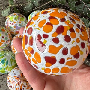 Floating Glass Garden Balls, Multi Color Spot Set of 10 Decorative 3 ...