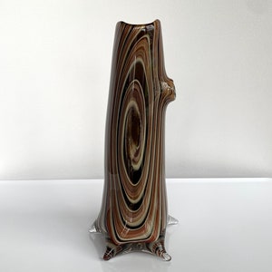 Tree Trunk Vase 10 Wood Grain Pattern Hand Blown Glass | Etsy