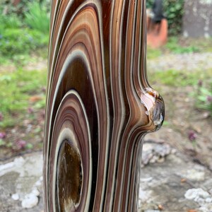 Tree Trunk Vase 10 Wood Grain Pattern Hand Blown Glass | Etsy