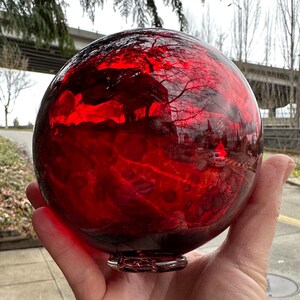 30th Anniversary Blown Glass Float, Red & Gold 4 Decorative Ball ...