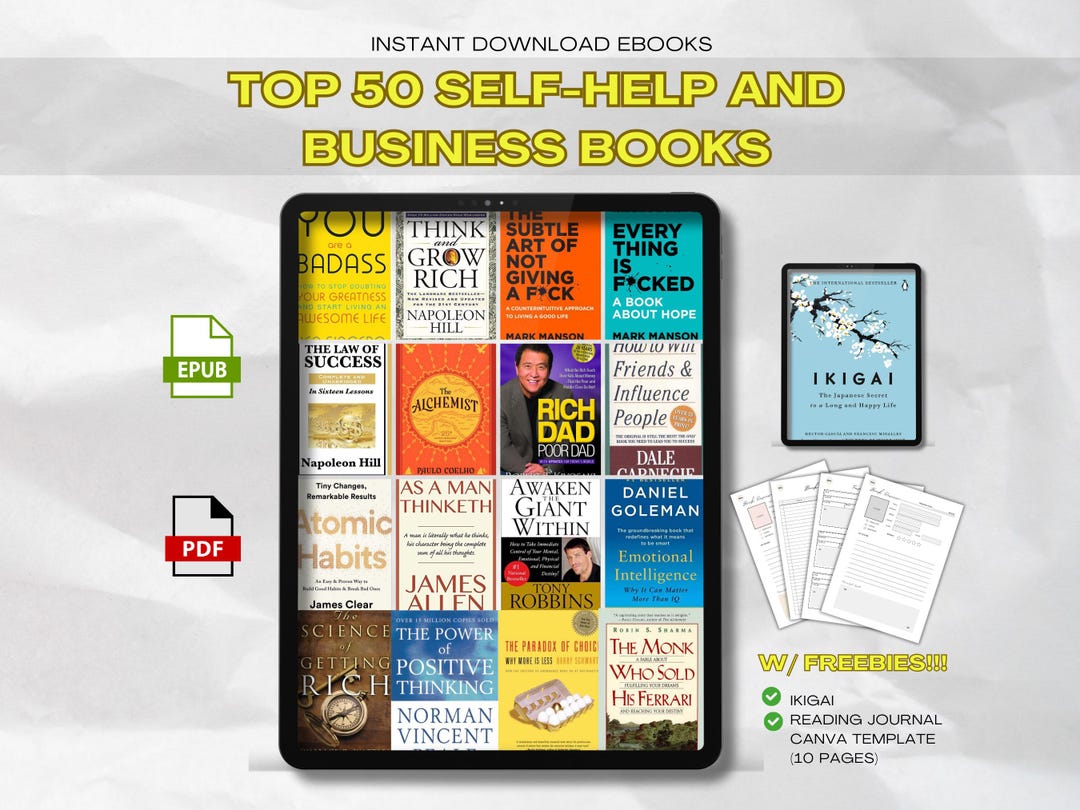 Top 50 Self-help Books, Business, and Financial Ebooks | Free Ikigai ...