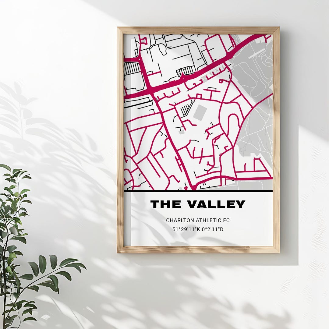 Custom Any Football Team Stadium Map Print, Football Lover Gift, Soccer ...