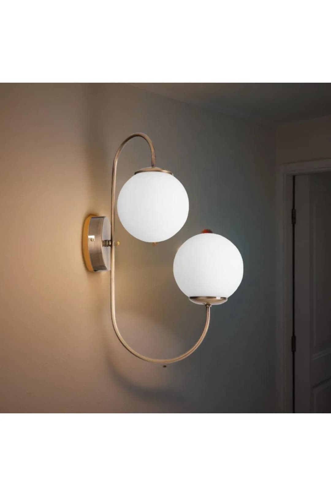 Glass Modern Double Sconce-bedside-living Room-beauty Salon-hotel ...