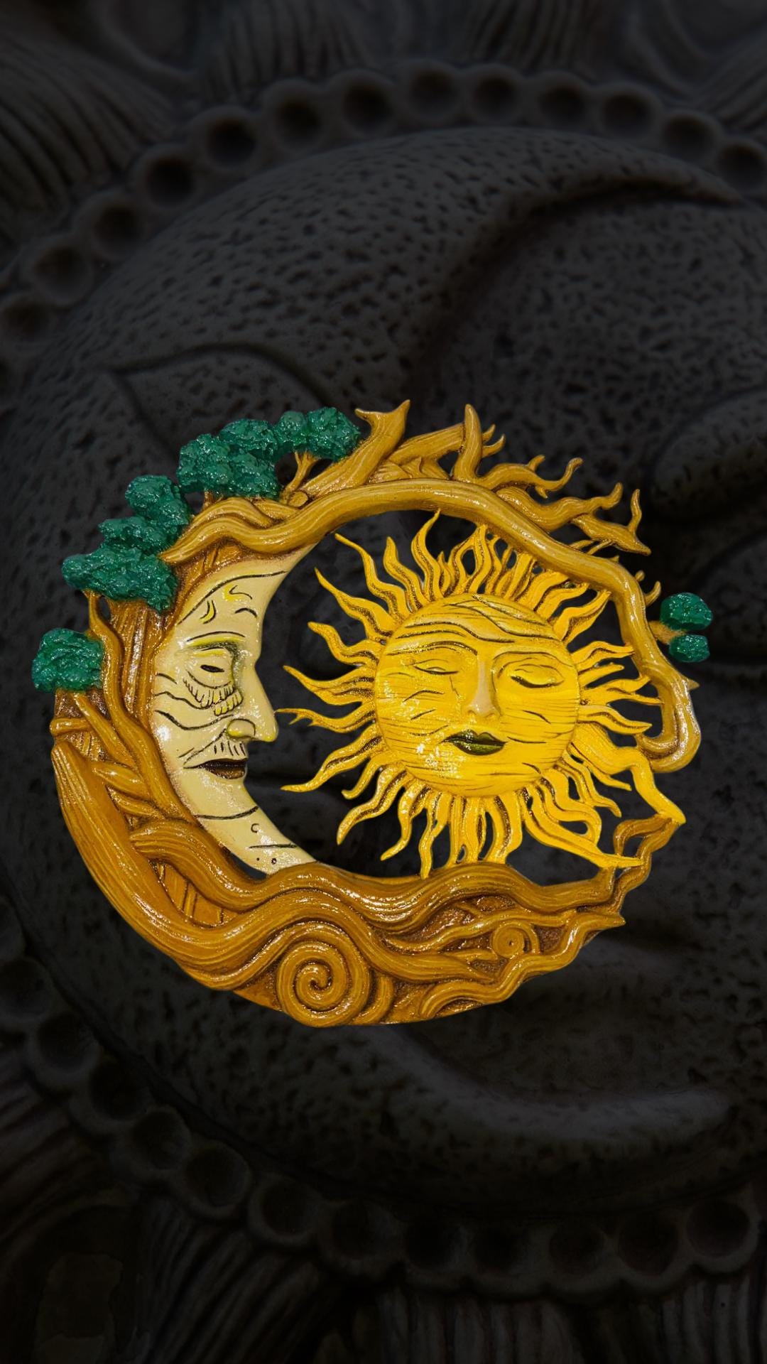 SUN MOON 3D RELIEF - Etsy