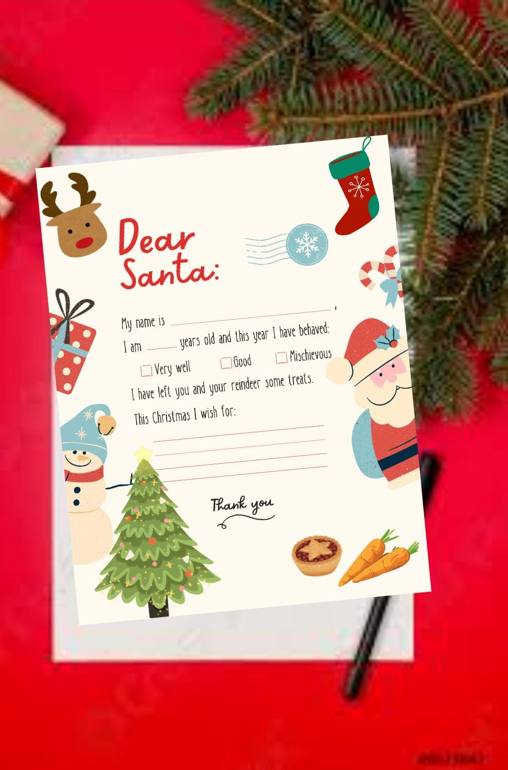 Letter to Santa, Christmas Wish List - Etsy