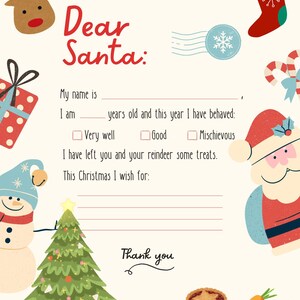 Letter to Santa, Christmas Wish List - Etsy