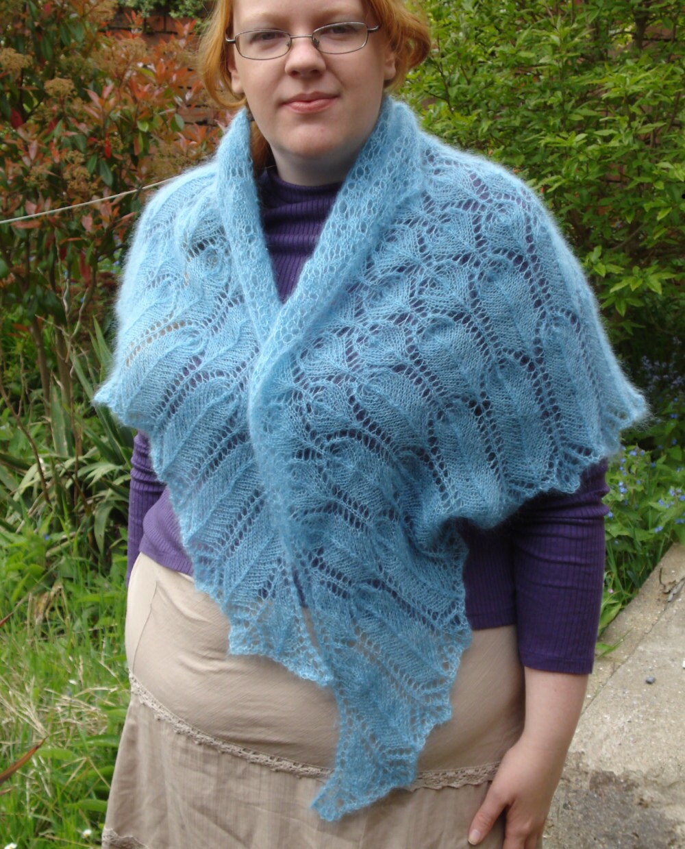 The Grateful Crane Lace Shawl - PDF Knitting Pattern - Etsy