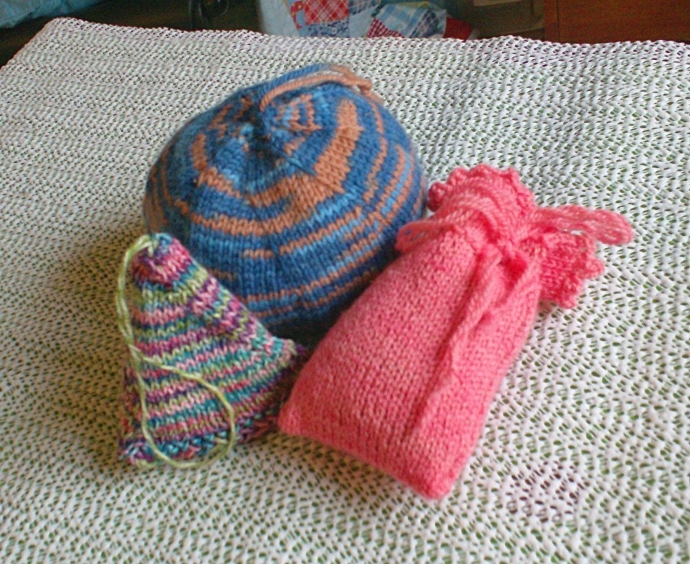 Three Sachets - PDF Digital Knitting Pattern - Etsy