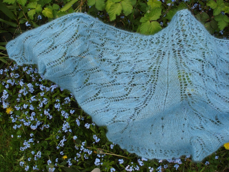 The Grateful Crane Lace Shawl - PDF Knitting Pattern - Etsy