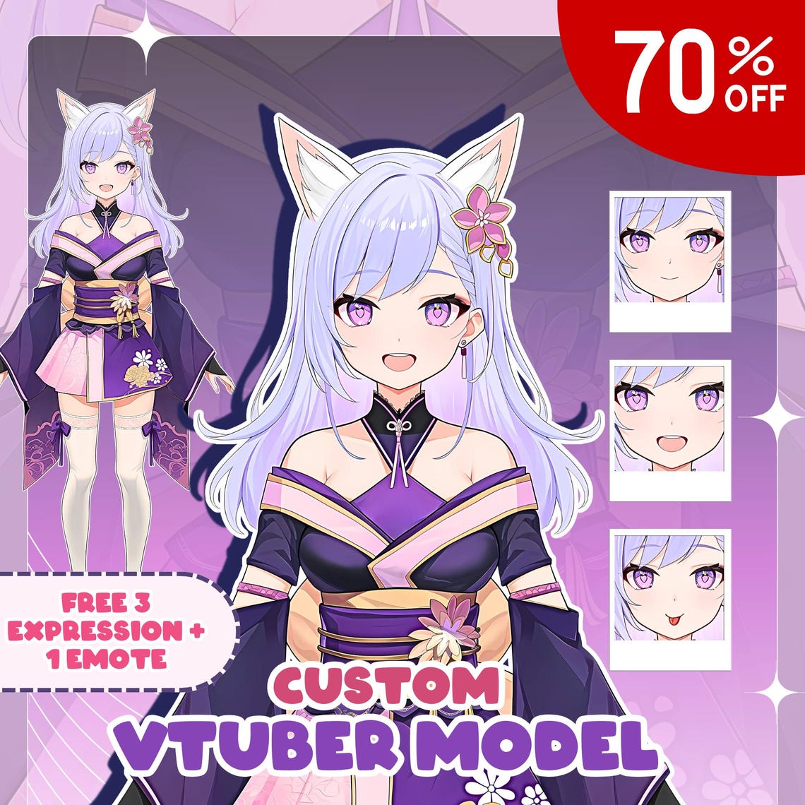 Custom Live2d Vtuber Commission Vtuber Assets Live2d Model Commission ...