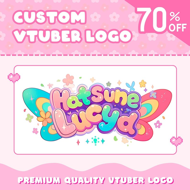 Custom Animated Vtuber Logo - Cute Vtuber Branding for Streamers - Etsy