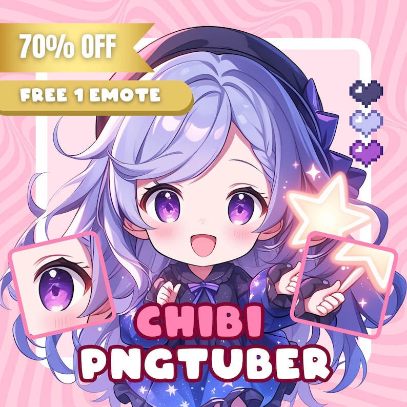 CUSTOM Pngtuber Avatar | Custom Chibi Pngtuber Commission | Streaming ...