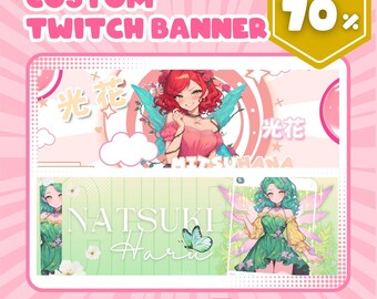 Custom Twitch Banner | Custom Chibi Cute Banner | Twitch Banner ...