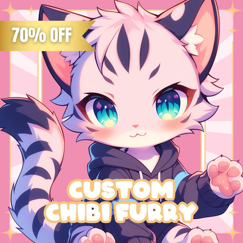 Custom Chibi Furry Icon: Graphics for Stream - Etsy