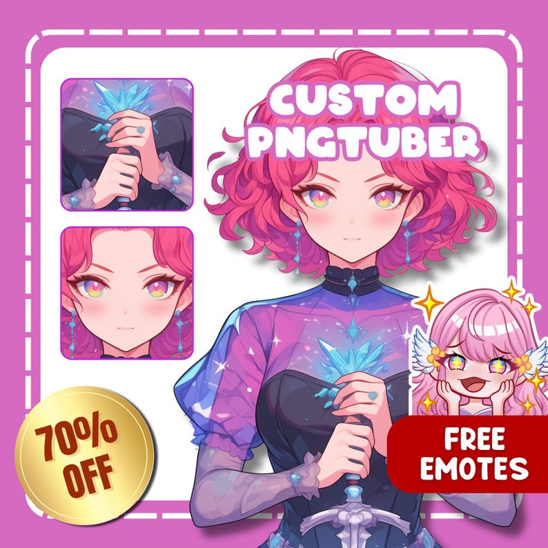 Pngtuber Commission Talking + Blinking | Custom Pngtuber Model Avatar ...