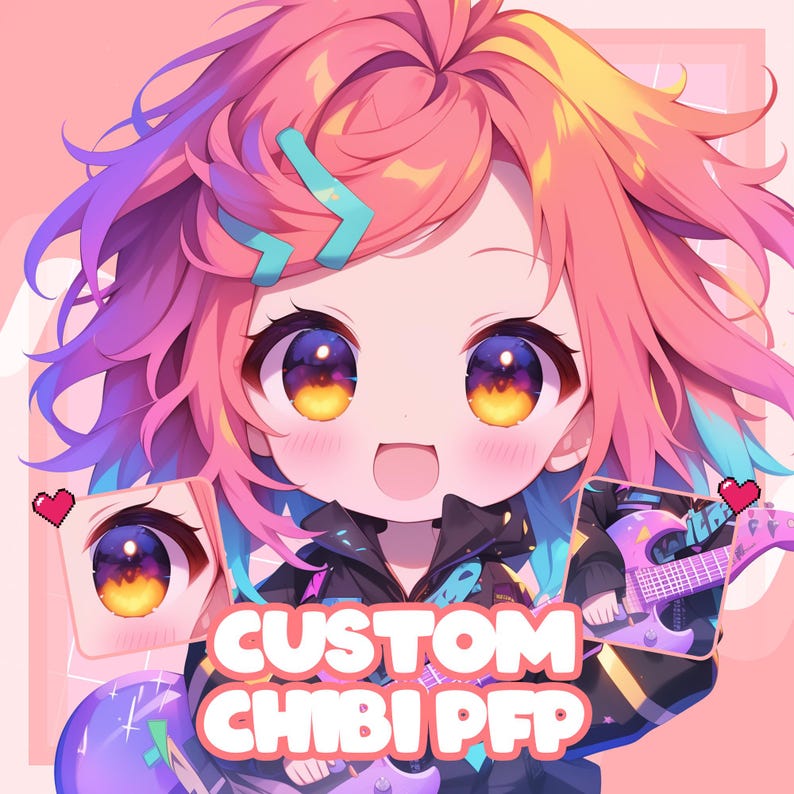 Custom PFP Chibi, Personalized Chibi Icon, Custom Chibi Portrait, Chibi ...