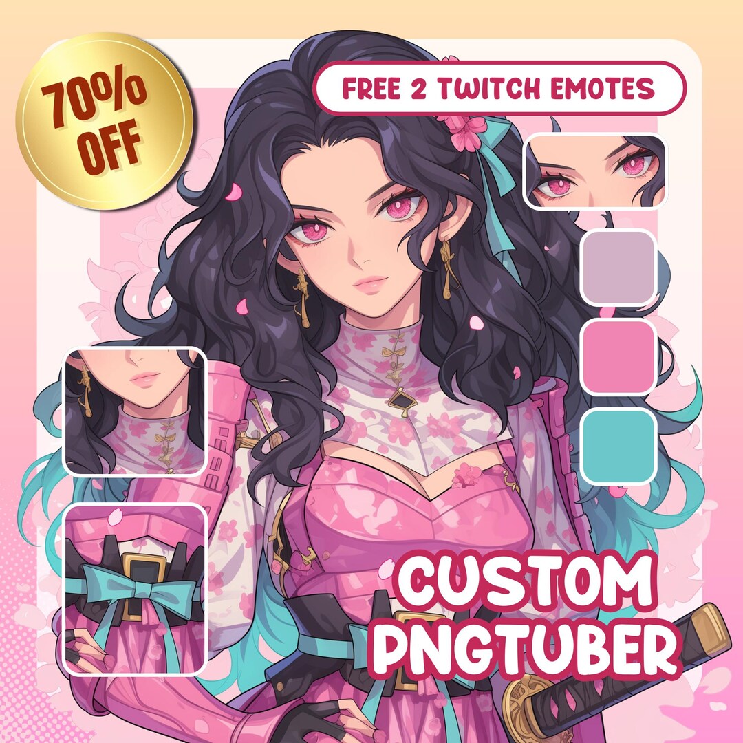 Custom Anime Pngtuber Avatar + 2 Emotes - Etsy UK