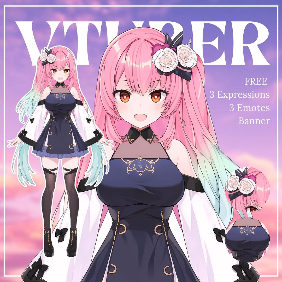 CUSTOM LIVE2D VTUBER MODEL | Vtuber Assets, Live2d Model, Pngtuber ...