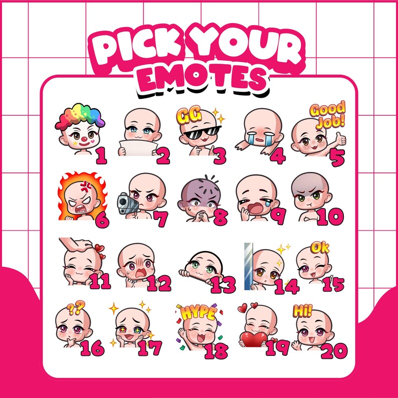 Custom Animated Twitch Emotes, Vtuber, Pet, Anime - Etsy
