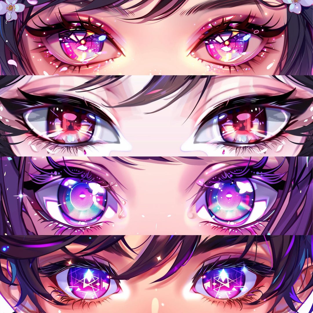 Custom Anime Eyes Banner: Twitch, Youtube, Discord Vtuber Design - Etsy