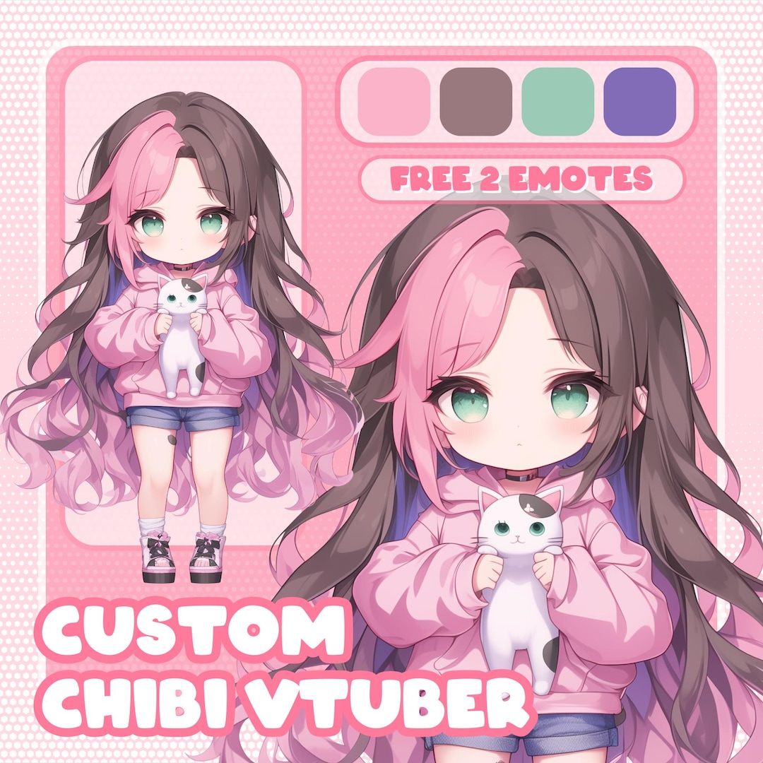 CUSTOM CHIBI VTUBER | Custom Vtuber Model, Live2d Model, Vtuber Design ...