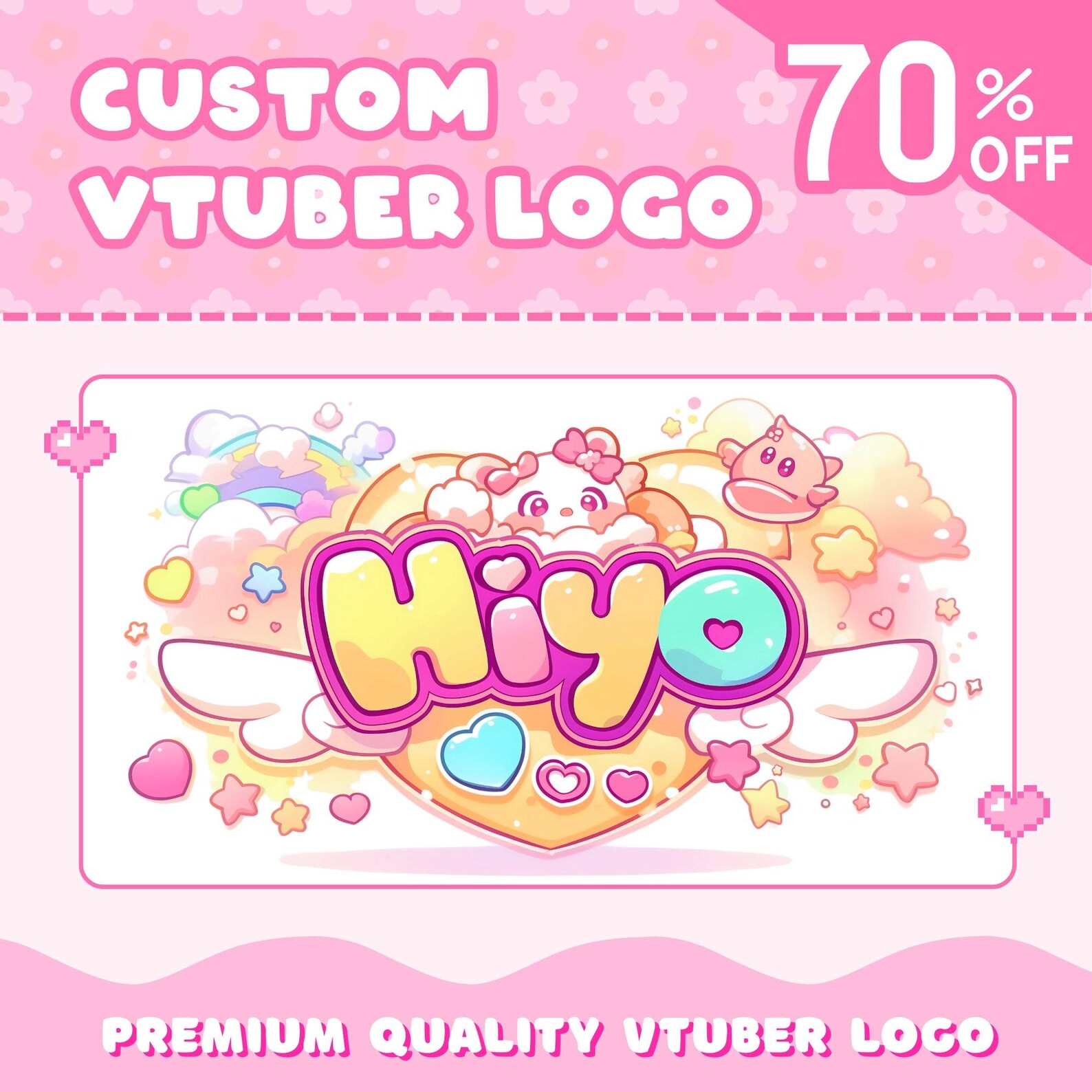 Custom Vtuber Logo: Chibi Cute Vtuber Branding for Streamers - Etsy