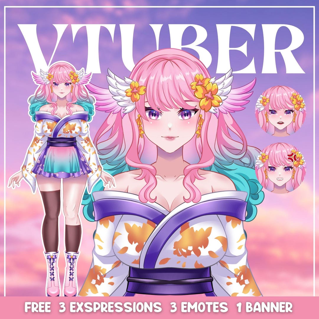 Custom Anime Vtuber Live2d Model: Design & Rigging - Etsy UK