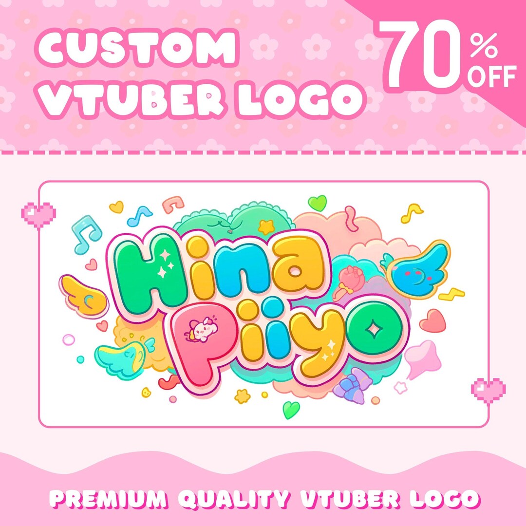 Custom Animated Vtuber Logo - Cute Vtuber Branding for Streamers - Etsy