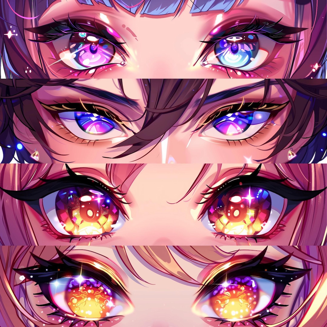 Custom Anime Eyes Banner: Twitch, Youtube, Discord Vtuber Design - Etsy