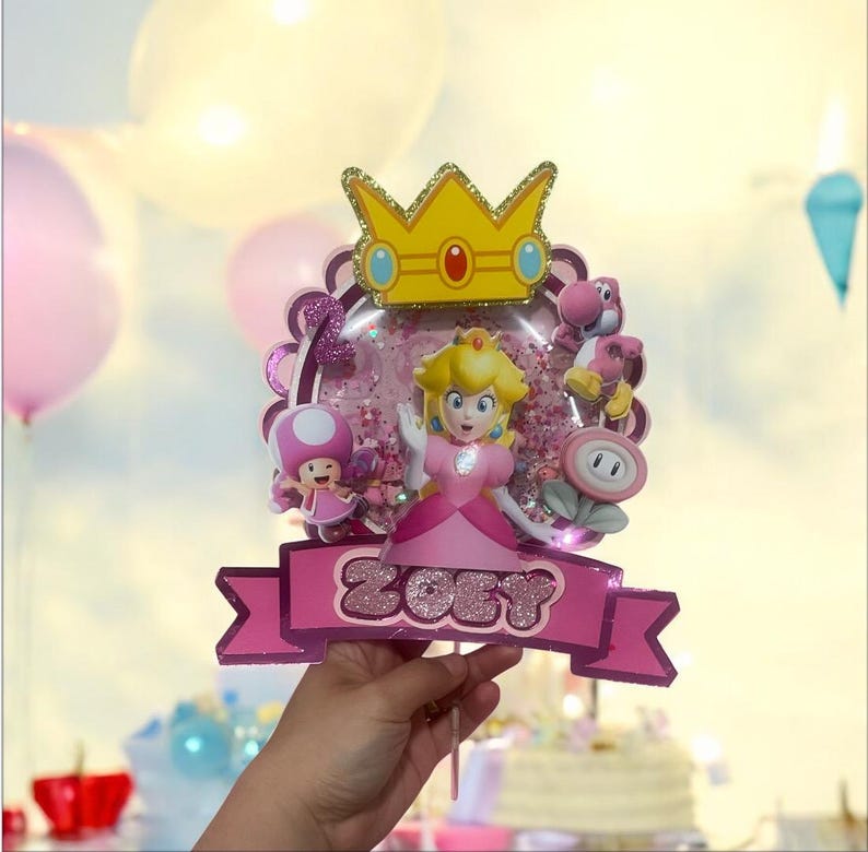Princess Peach Cake Topper/ Super Mario/ Princess Topper - Etsy
