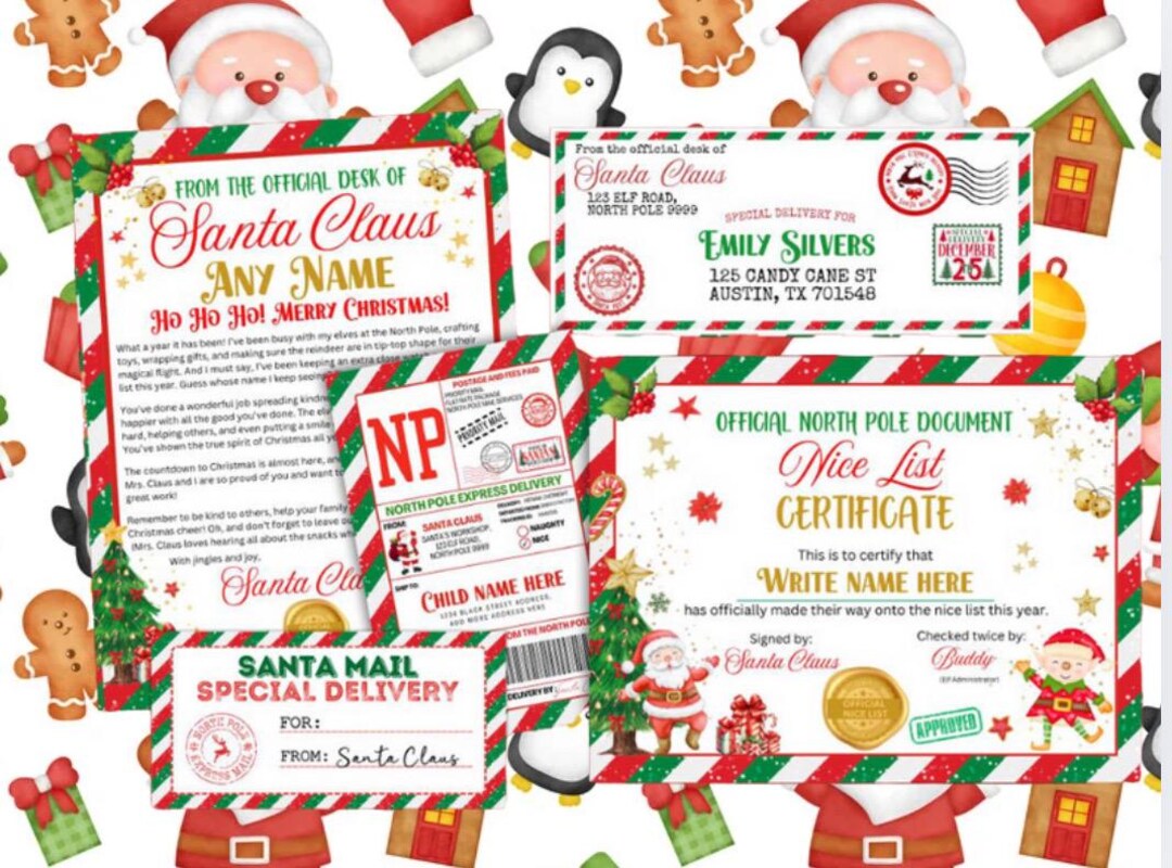 Editable Santa Letter/ Christmas North Pole Letter/ the Magical Letter ...