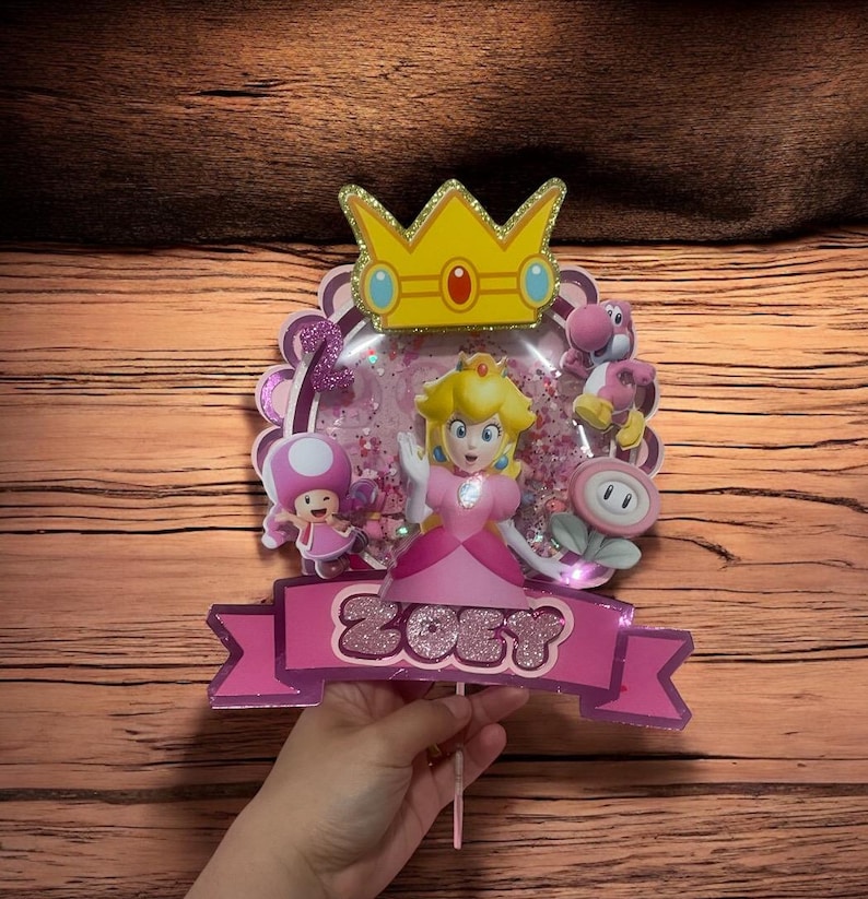Princess Peach Cake Topper/ Super Mario/ Princess Topper - Etsy