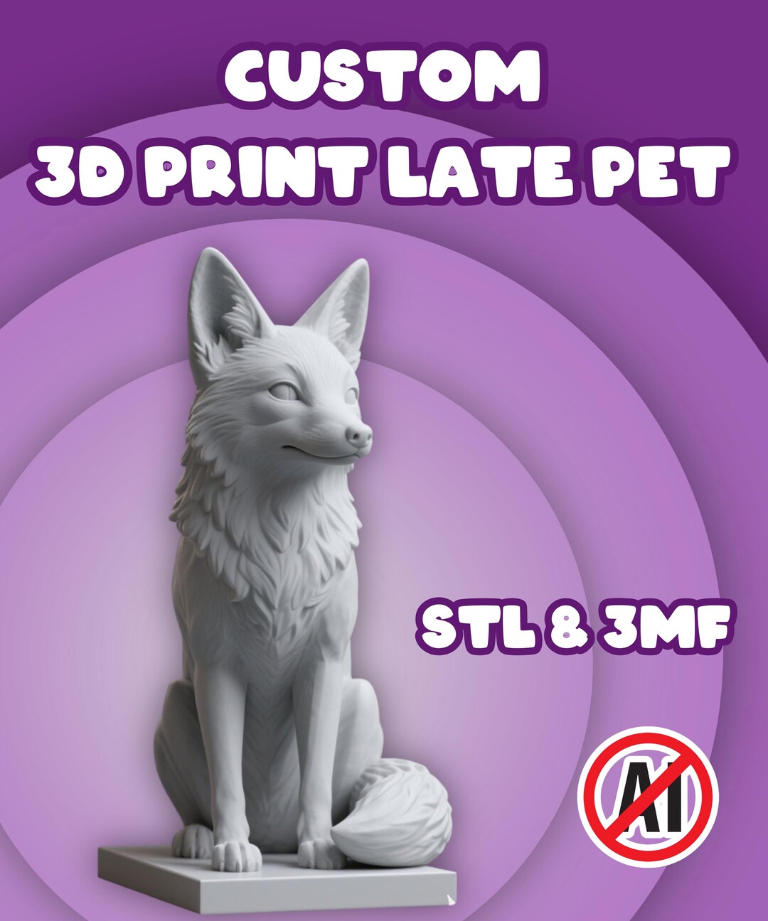 Custom 3D Pet Model – STL & 3MF for 3D Printing - Etsy