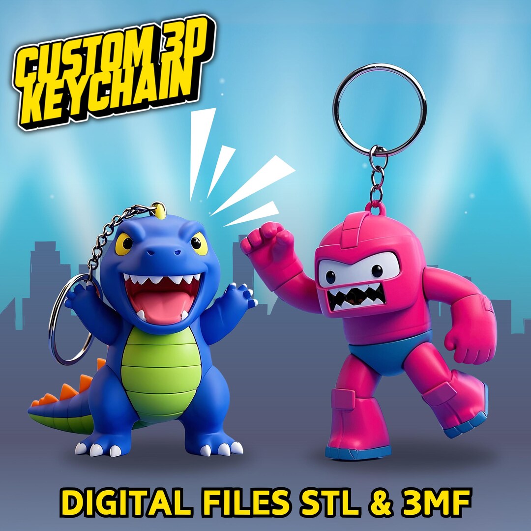 3D Custom Keychain | Cute Keychain | Ready to Print | STL Files ...