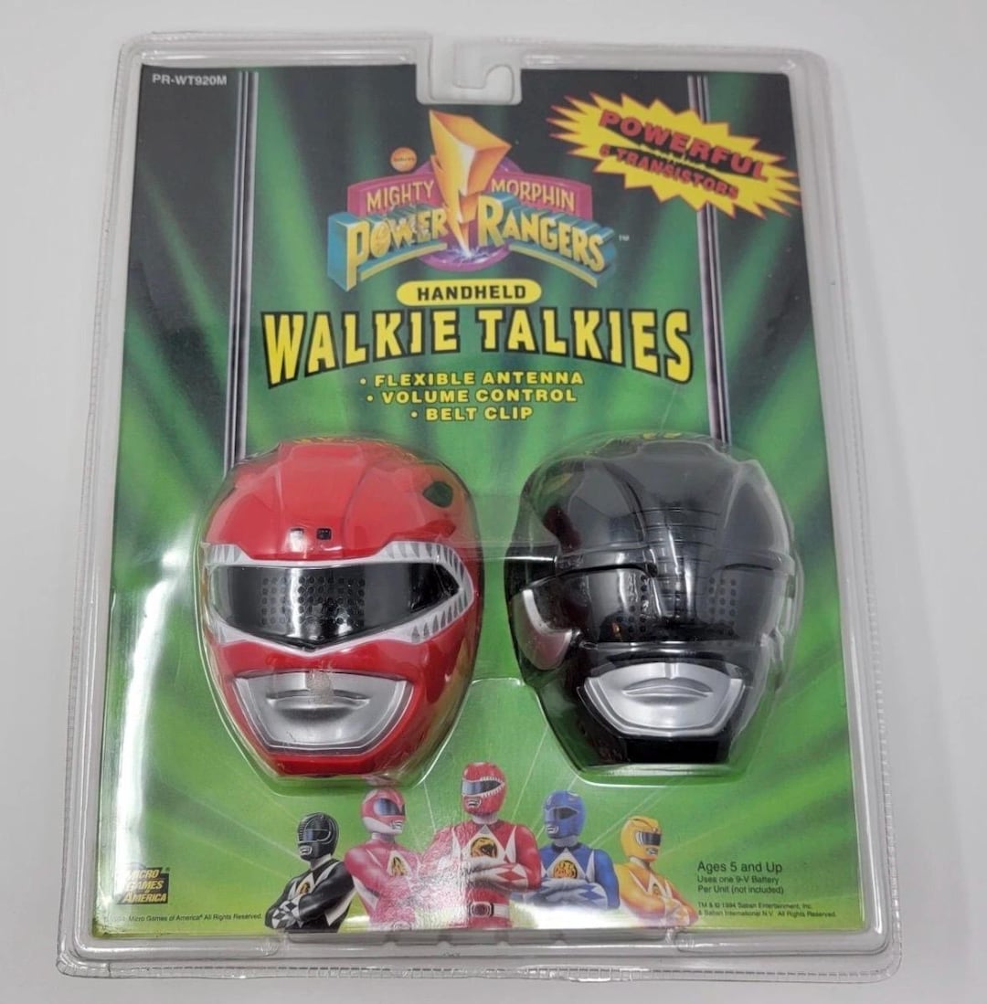 1994! Vintage Mighty Morphin Power Rangers Walkie Talkies Toy Sealed ...